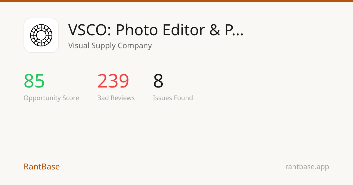 VSCO: Photo Editor & Presets Review — Real User Issues & Missing Features